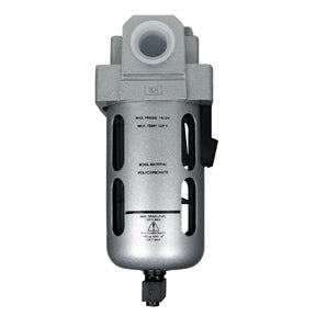 F17943-S 3/4" 255 SCFM Particulate Filter w/Poly Bowl & Guard 40M Elem ...